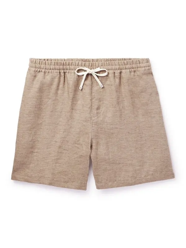 Loro Piana Arizona Straight-leg Linen Bermuda Shorts - Brown