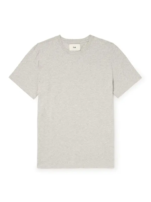 Folk Assembly Cotton-jersey T-shirt - Gray