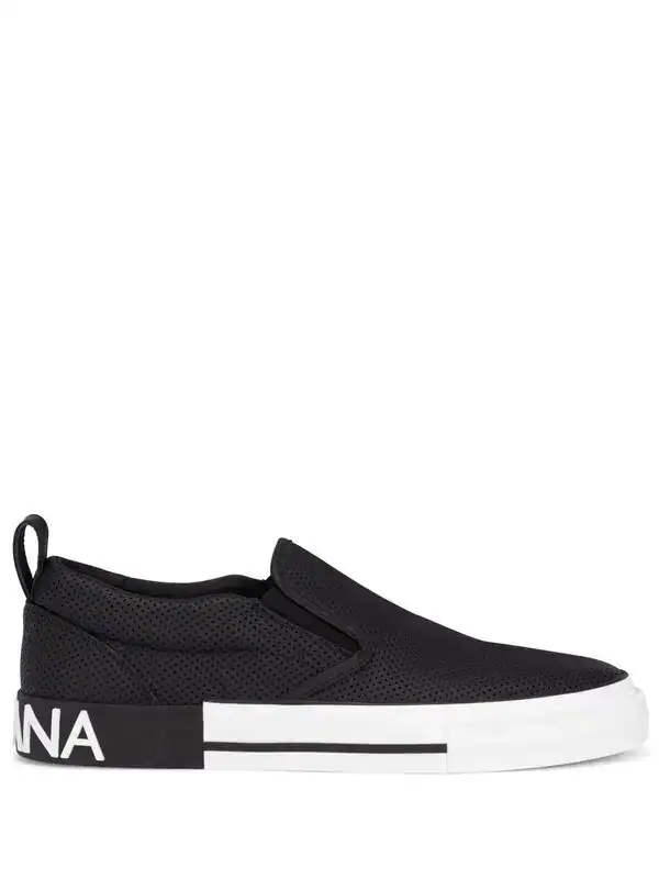 Dolce & Gabbana Custom 2.Zero Perforated Slip-On Sneakers In  display picture 3