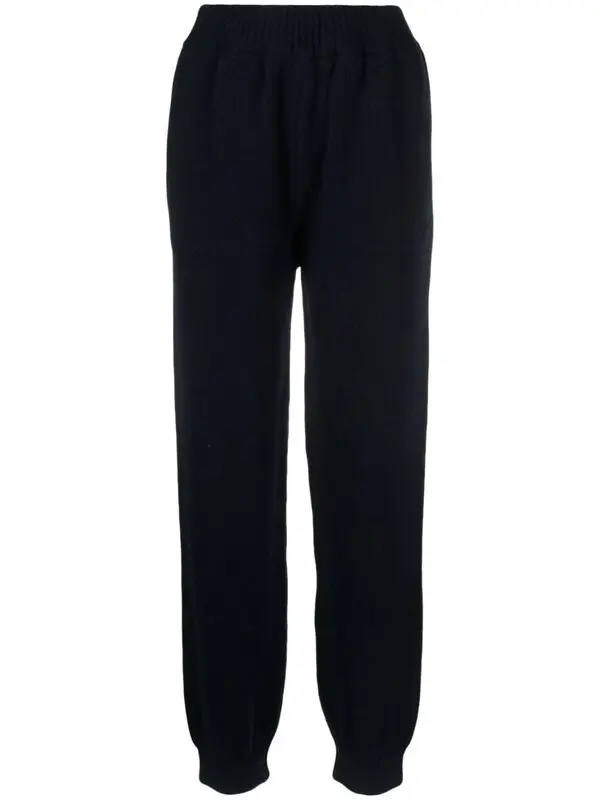 MSGM Logo-embroidered Knitted Trousers