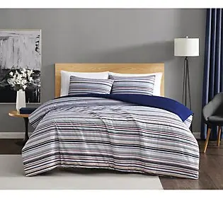 TRULY SOFT Teagan Stripe King 3 Piece Duvet Cov Er Set