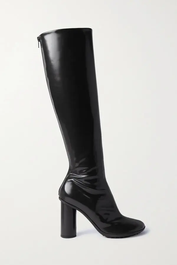 Bottega Veneta Latex Knee High Boots - Black
