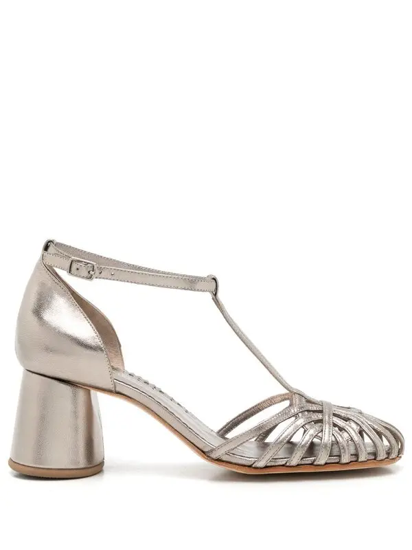 STUDIO CHOFAKIAN Eugenie 65mm Sandals - Metallic