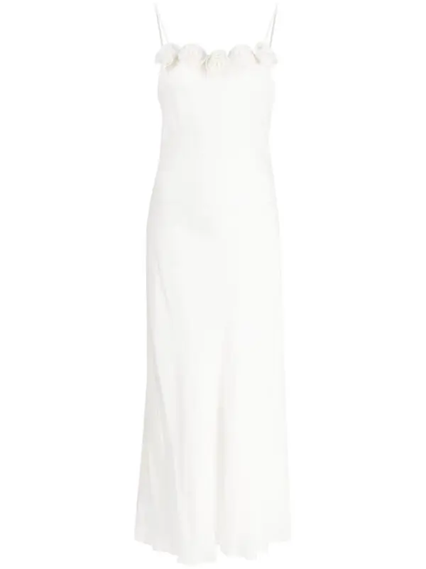 Rixo Benedetta Rose-appliqué Midi Dress