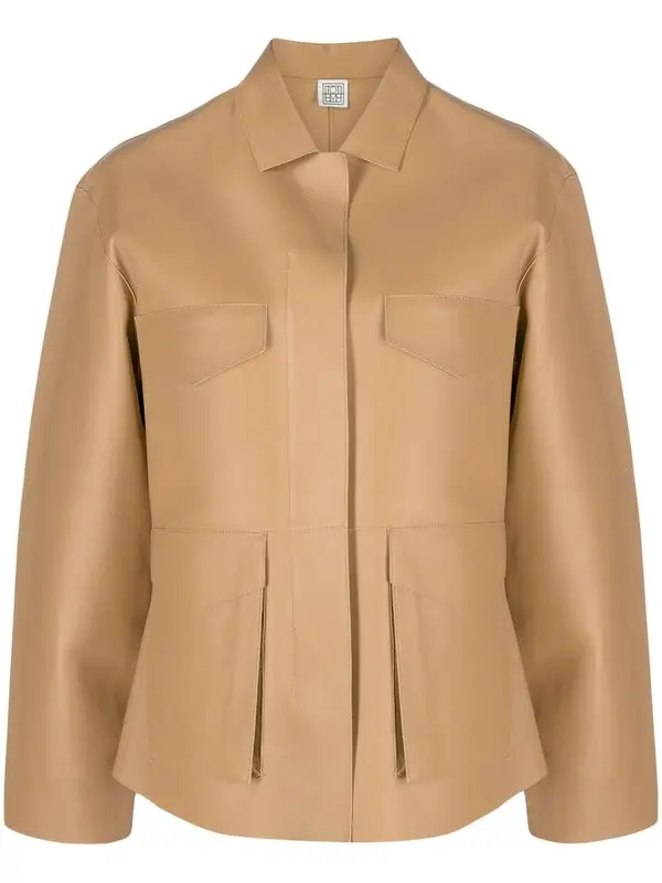 TOTÊME Army Leather Jacket - Brown