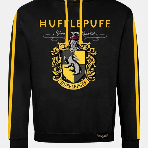 HARRY POTTER Adult Hufflepuff Hoodie - Black | Editorialist