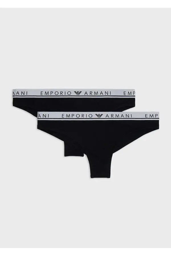 Buy Emporio Armani Armani Sustainability Value Two-pack Of Iconic Logo Band Organic Cotton ...