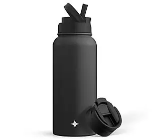 JOYJOLT Insulated Water Bottle W/ Flip Lid & Sp Rt Straw