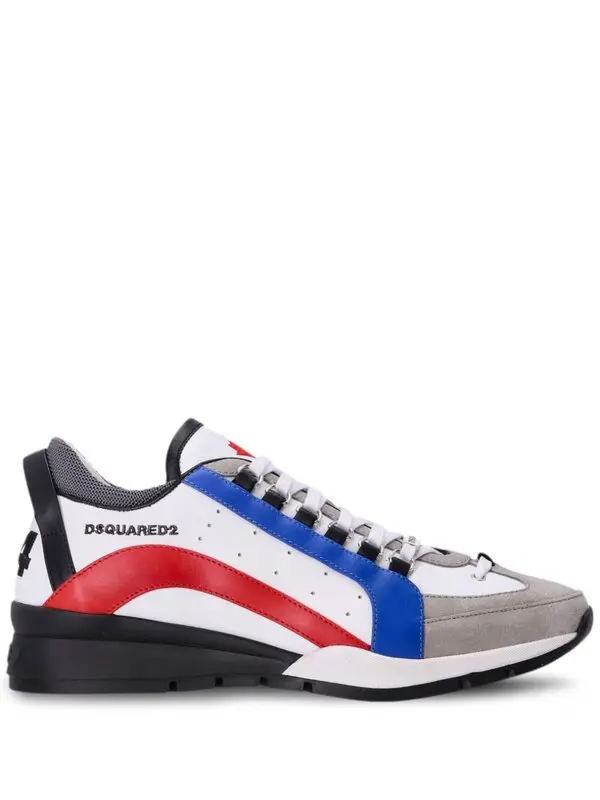 Dsquared2 Logo-embroidered Panelled Sneakers - Grey