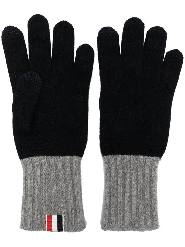Thom Browne Rwb-stripe Wool Gloves