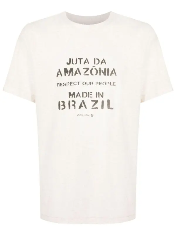 OSKLEN Slogan-print Jersey T-shirt