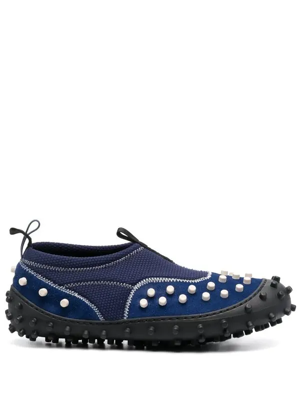 Sunnei 1000chiodi Suede Slip-on Sneakers - Blue