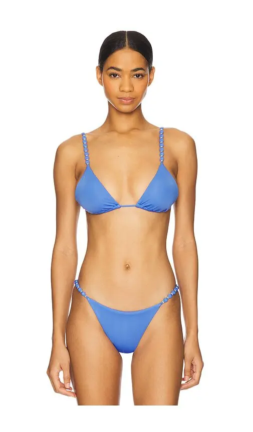 VIX PAULA HERMANNY Beads Parallel Triangle Bikini Top - Ethereal
