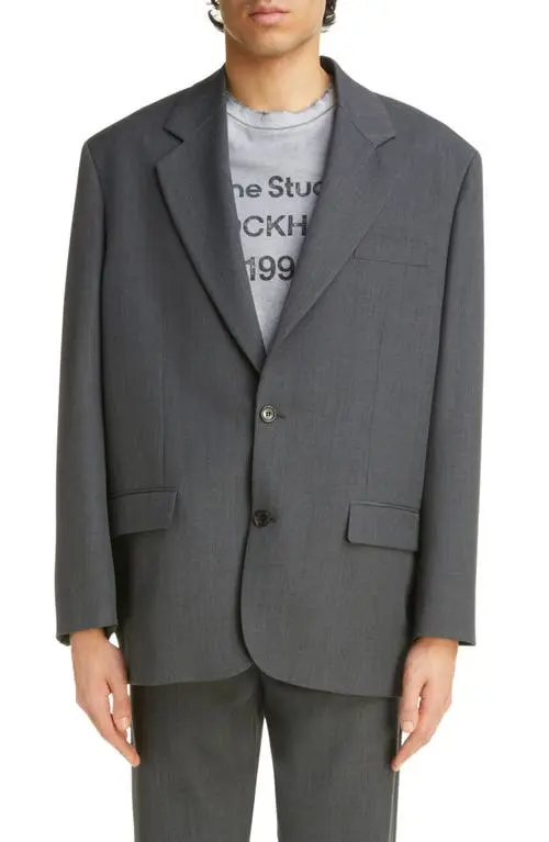 Acne Studios Mélange Oversize Recycled Polyester & Wool Sport Coat