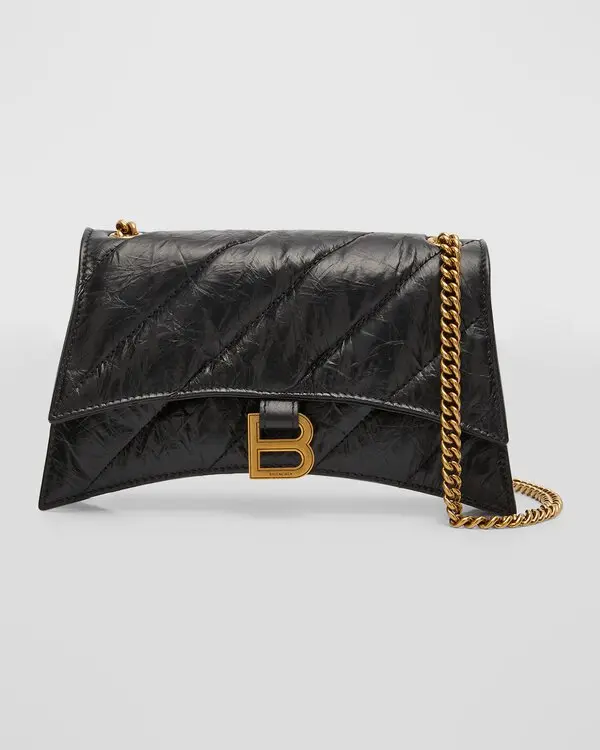 Balenciaga Crush Xs Quilted Bag - 1000 Black