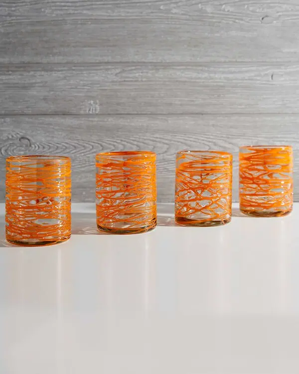 VERVE CULTURE Set Of 4 Glasses - Orange
