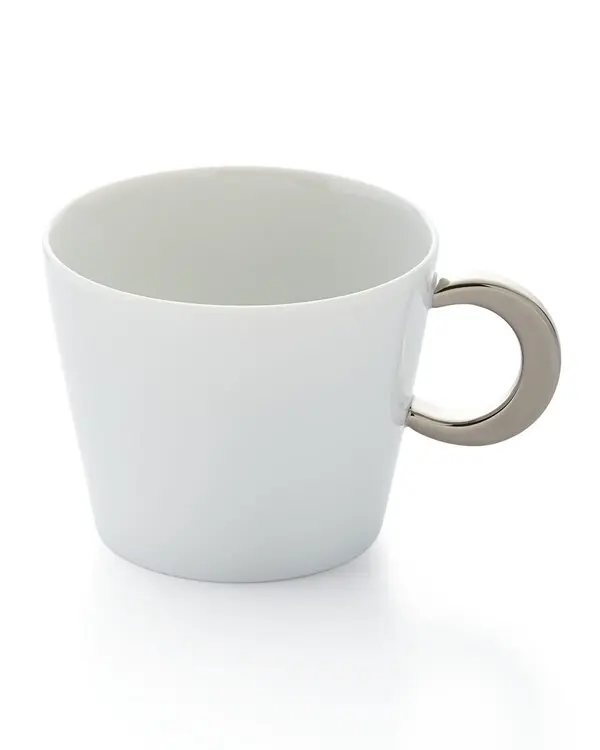 Bernardaud Ecume Platinum Teacup - White, Platinum