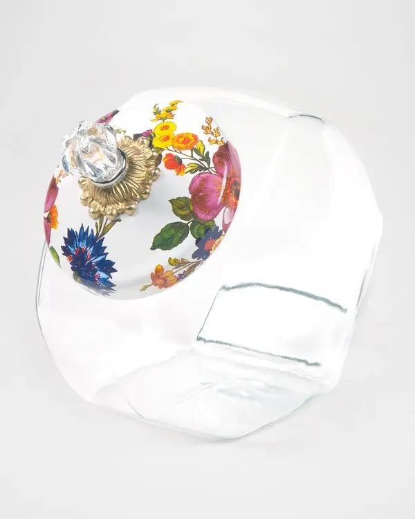 MACKENZIE-CHILDS White Flower Market Cookie Jar - One-color