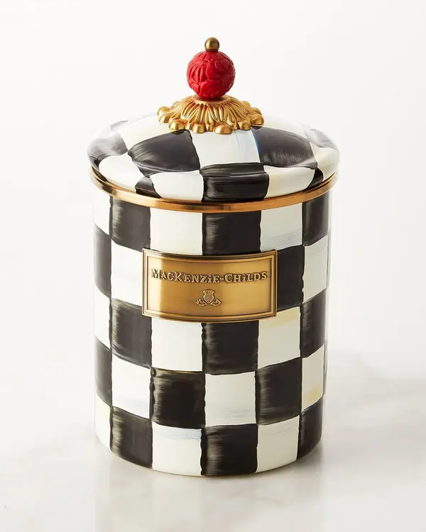 MACKENZIE-CHILDS Courtly Check Medium Canister - One-color