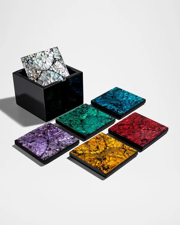 LADORADA Mother Of Pearl Coasters Set