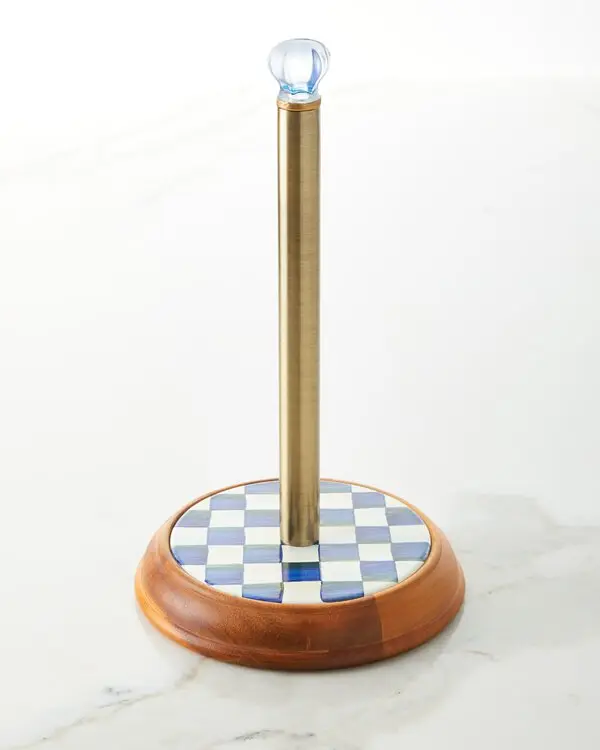 MACKENZIE-CHILDS Royal Check Paper Towel Holder - One-color
