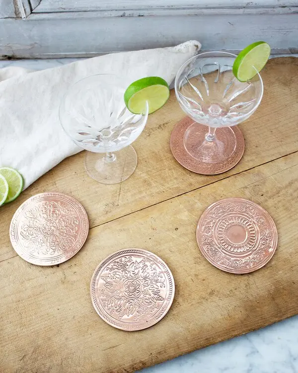 COPPERMILL KITCHEN Vintage-inspired Coasters, Set Of 4