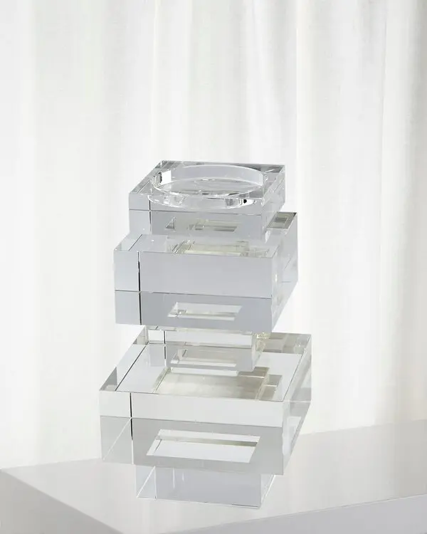 GLOBAL VIEWS Short Brilliant Pillar Candle Holder
