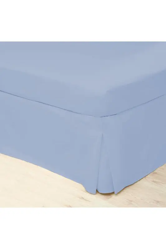 BELLEDORM Easycare Percale Platform Valance, Sky - Blue | Editorialist