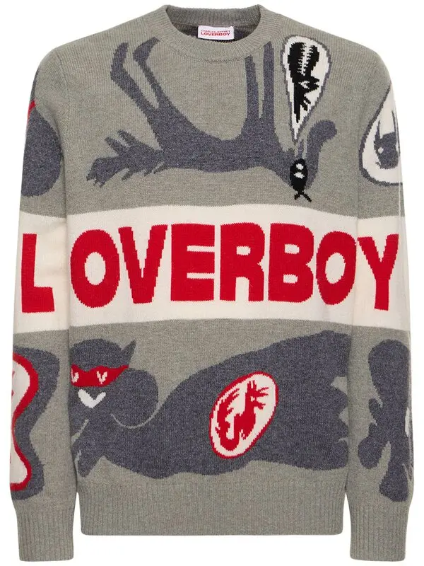 CHARLES JEFFREY LOVERBOY Loverboy Logo Sweater Grey,multi Editorialist