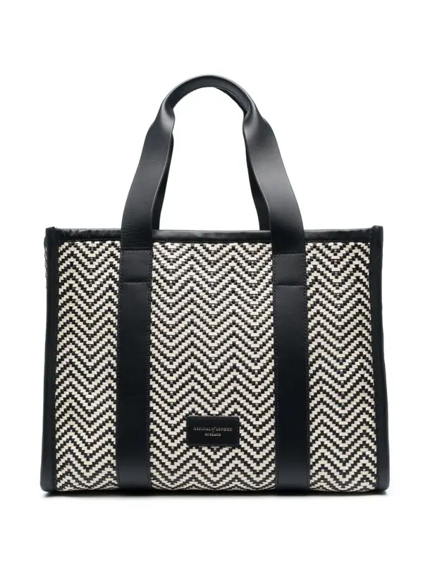ASPINAL OF LONDON Small Henley Leather Tote Bag - Blue