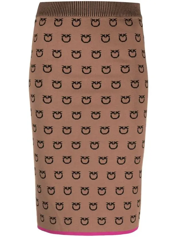 Pinko Logo-print Knit Skirt