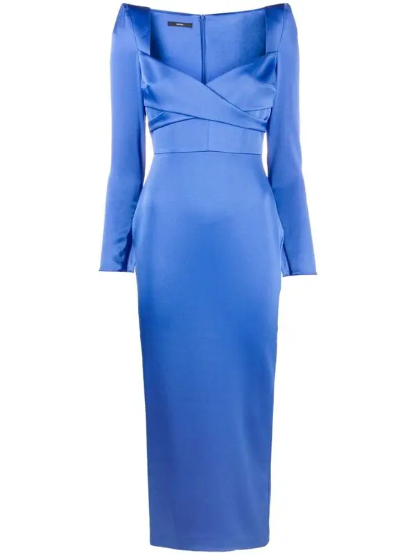 Alex Perry Linden Satin Midi Dress