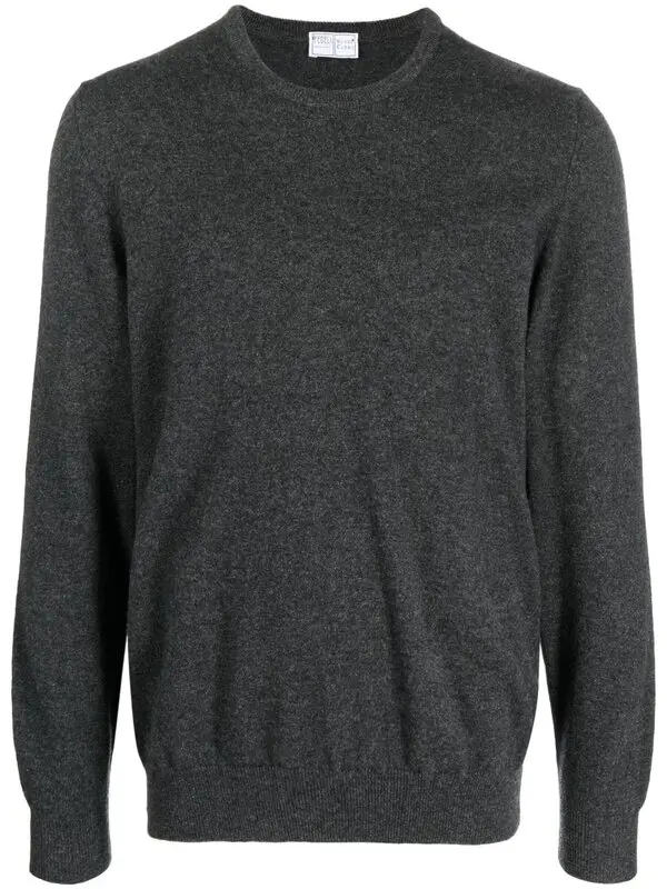 Fedeli Crew-neck Cashmere Jumper - Grey