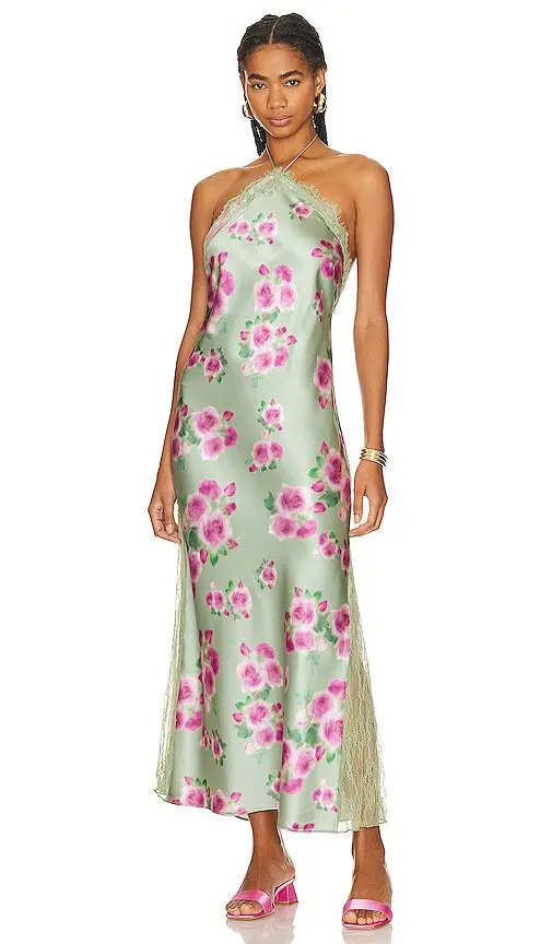 Weworewhat Lace Halter Maxi Dress In Sage In Sage Multi - 30% Off |  Editorialist
