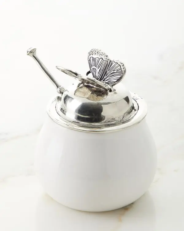 Neiman Marcus Ceramic Pewter Sugar Holder