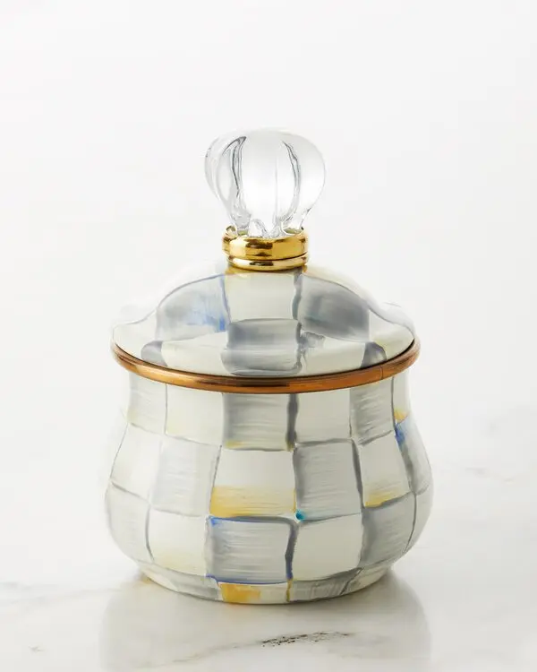 MACKENZIE-CHILDS Sterling Check Lidded Sugar Bowl - One-color