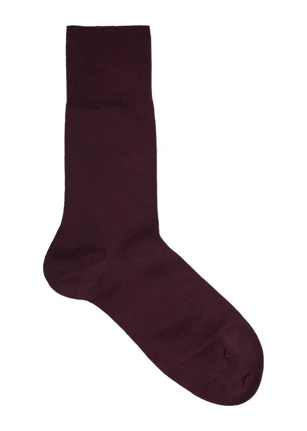Falke Airport Wool-blend Socks - Burgundy
