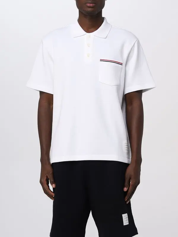 Thom Browne Polo Shirt In Cotton - White