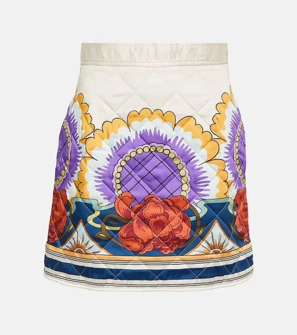 La DoubleJ Edie Printed Quilted Miniskirt