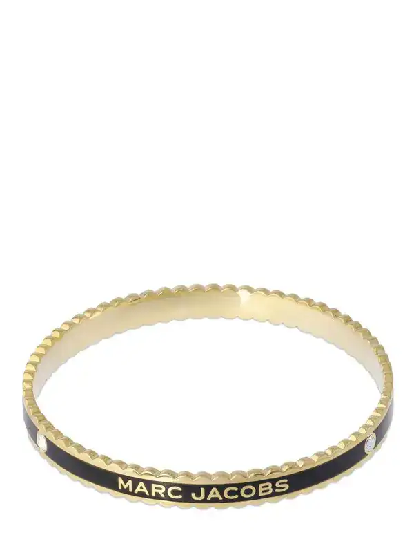 Marc Jacobs The Medallion Scalloped Bangle Bracelet - Black,gold ...