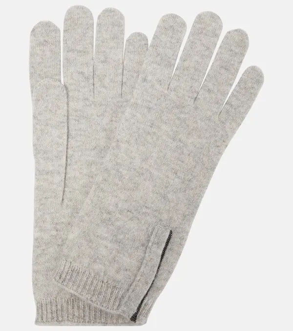 Brunello Cucinelli Cashmere Gloves - Grey