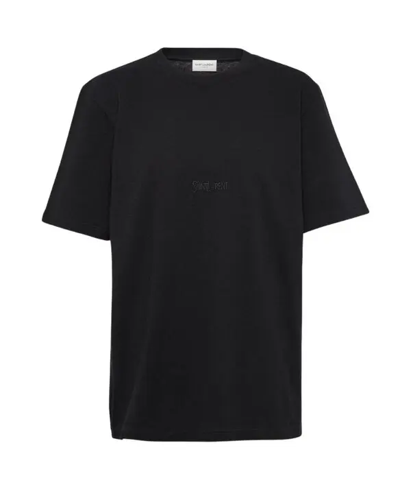 Saint Laurent Oversized Cotton T-Shirt Black Editorialist