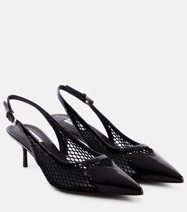 Alaïa Patent Leather Slingback Pumps - Black