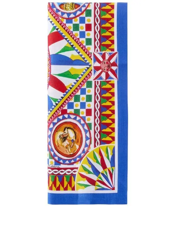 Dolce & Gabbana Set Of Two Linen Napkins - Multicolour