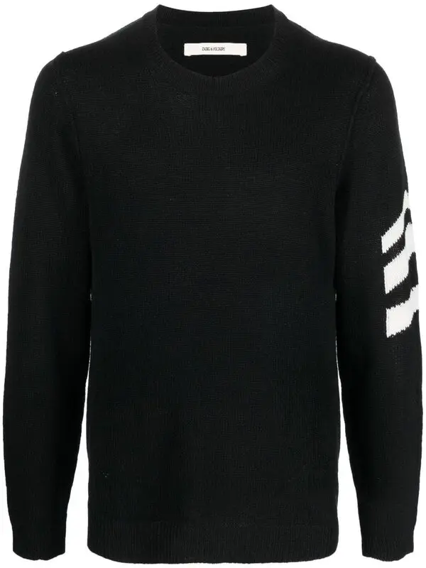 Zadig&Voltaire Kennedy Cashmere Chevron Jumper - Black