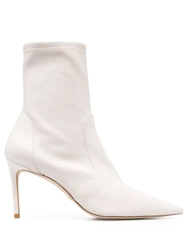 STUART WEITZMAN Stretch 100mm Pointed-toe Boots - Neutrals