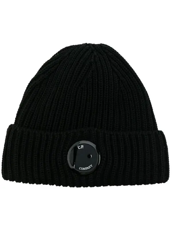 C.P. COMPANY Ribbed-knit Wool Beanie - Black