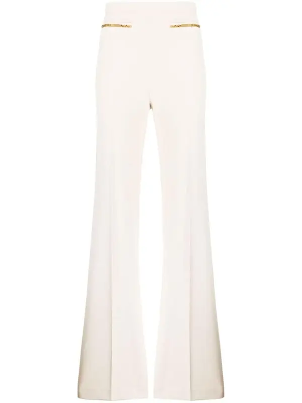Elisabetta Franchi Chain-detail Straight-leg Trousers