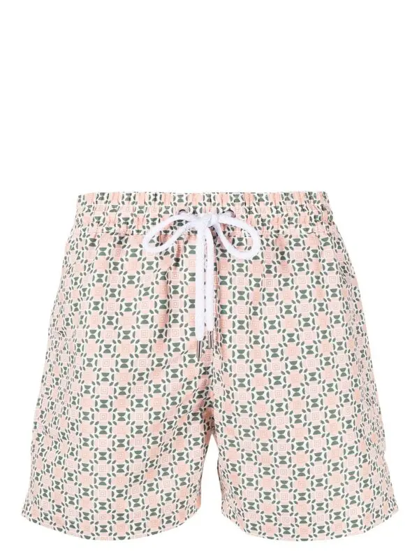 Frescobol Carioca Geometric-print Swim Shorts - Orange
