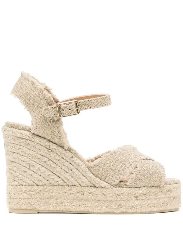 CastaÑer Bromelia 110mm Wedge Sandals - Neutrals